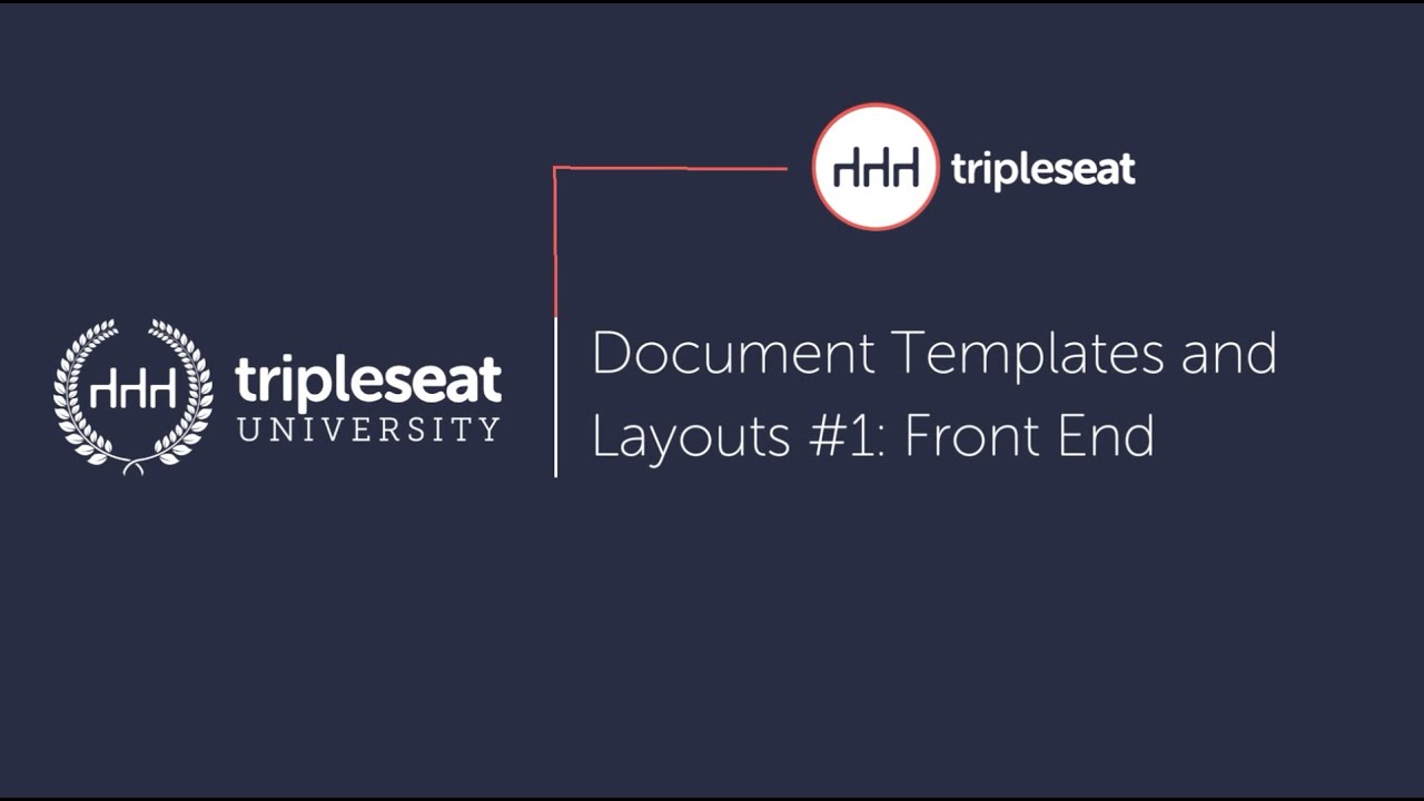 Document Templates and Layouts #1: Front End (Level 3)- TSU - YouTube