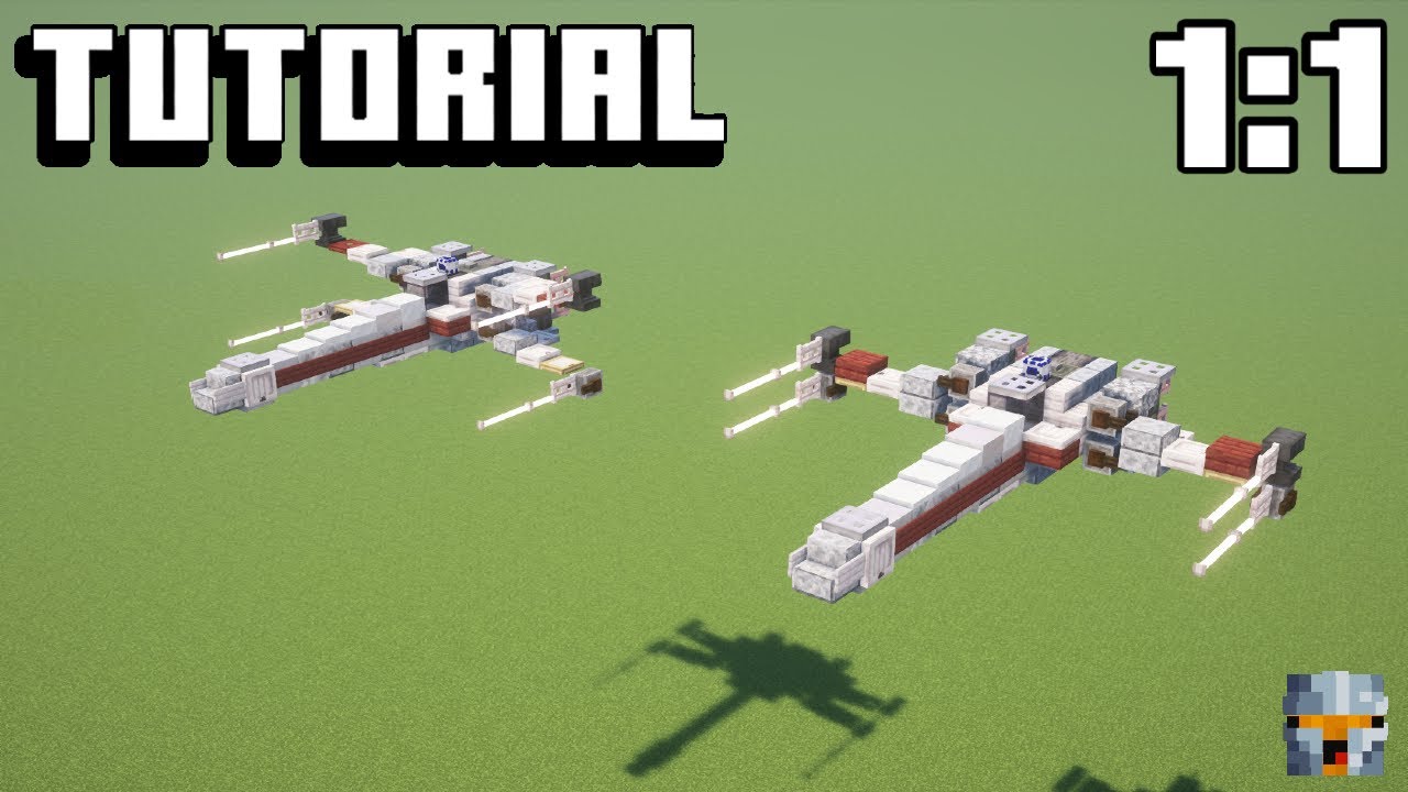 Minecraft X-Wing Starfighter Tutorial | 1:1 Scale - YouTube