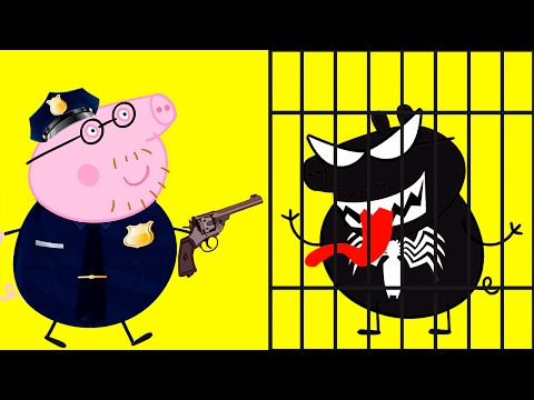 Peppa Pig Policeman vs Venom Crying Peppa Pig En Español Capitulos