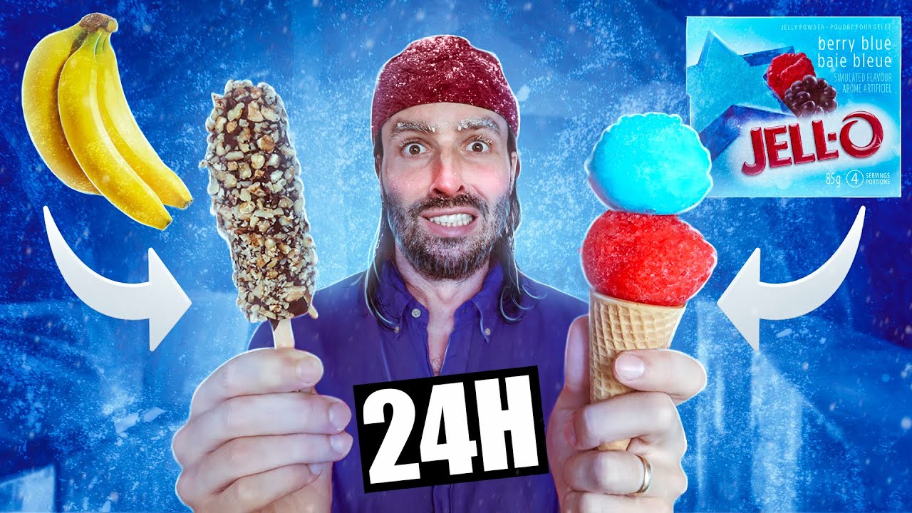 Je mange que des RECETTES GLACÉES pendant 24H - CARL IS COOKING - YouTube