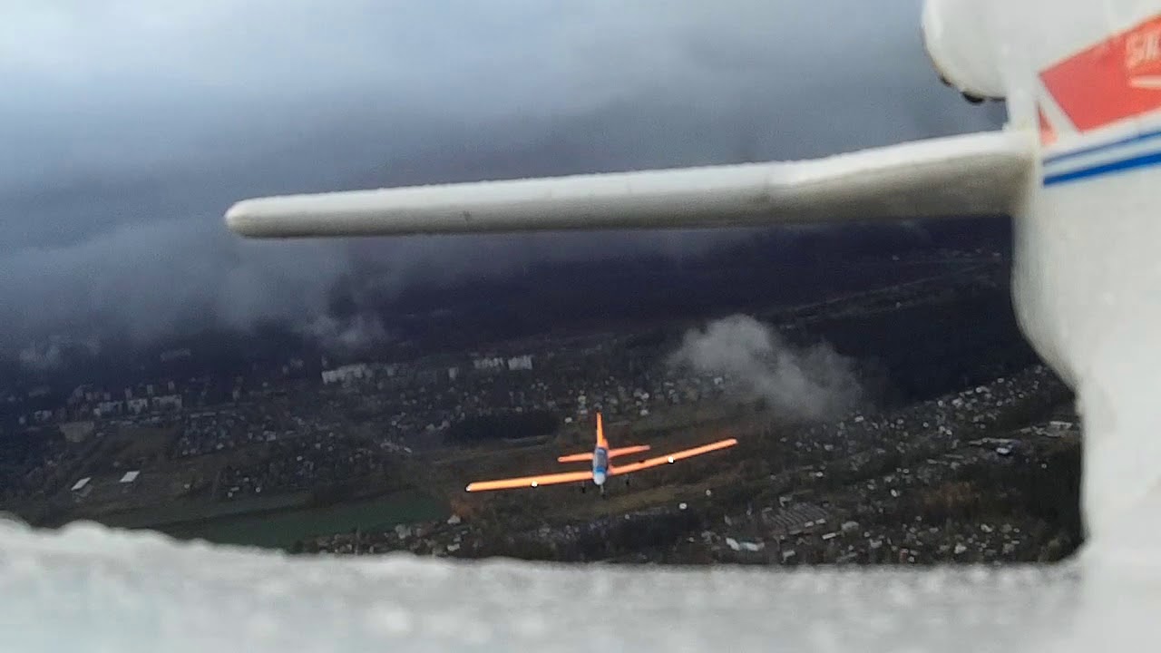 The flight of two aircraft BD5 in complex weather conditions. Парный ...