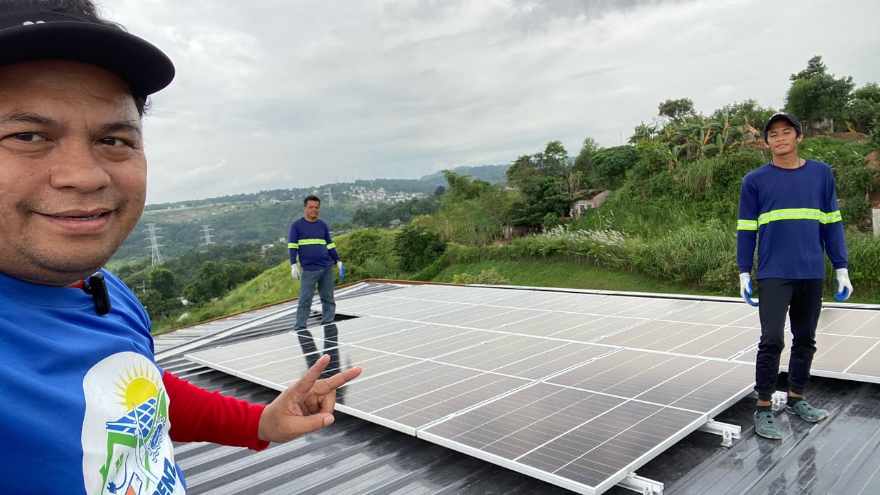 Solar panel installation, 10kwp! 20pcs 500watts and etcetera! - YouTube