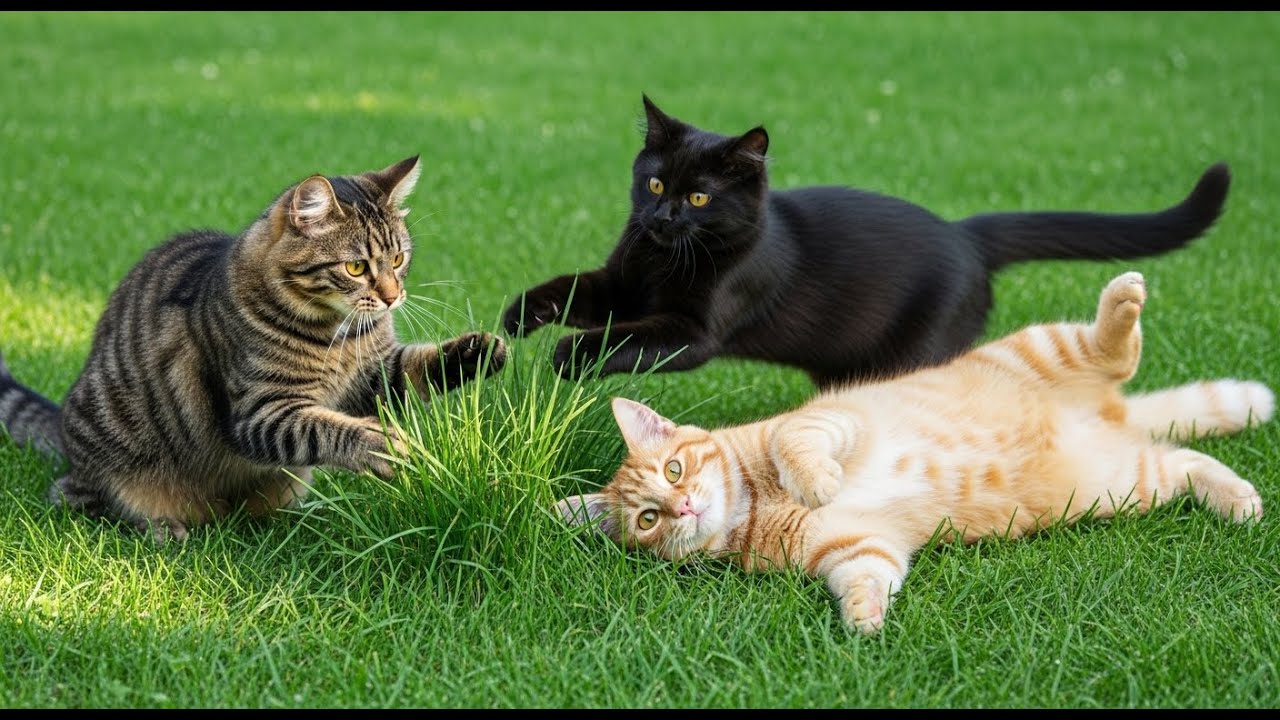 Playful Kittens in Nature | Relaxing & Cute Cat Compilation 🐾🍃 - YouTube