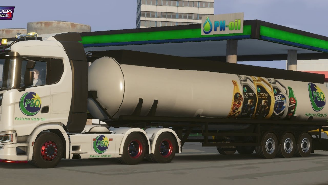 TRUCKERS OF EUROPE 3! PSO OIL TANKER! PSO TRAILER SKIN! PSO TRUCK SKIN ...