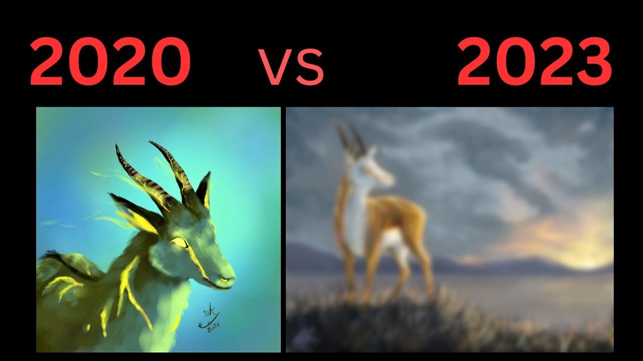 Redrawing My Art from 2020 - YouTube