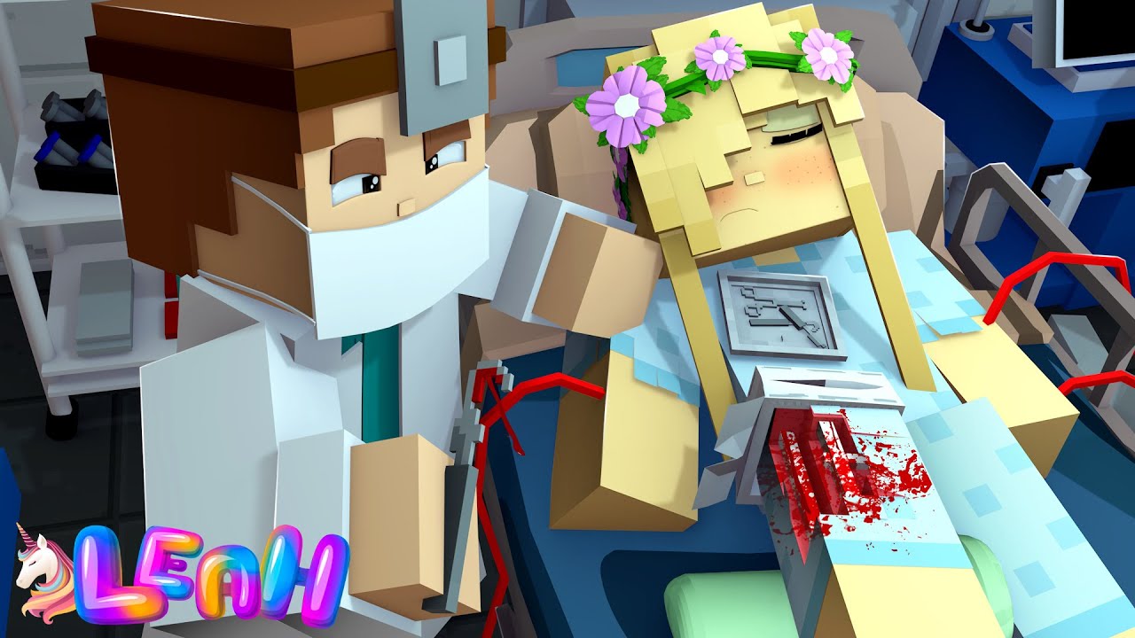 Little Leah's BROKEN LEG SURGERY... Minecraft - YouTube