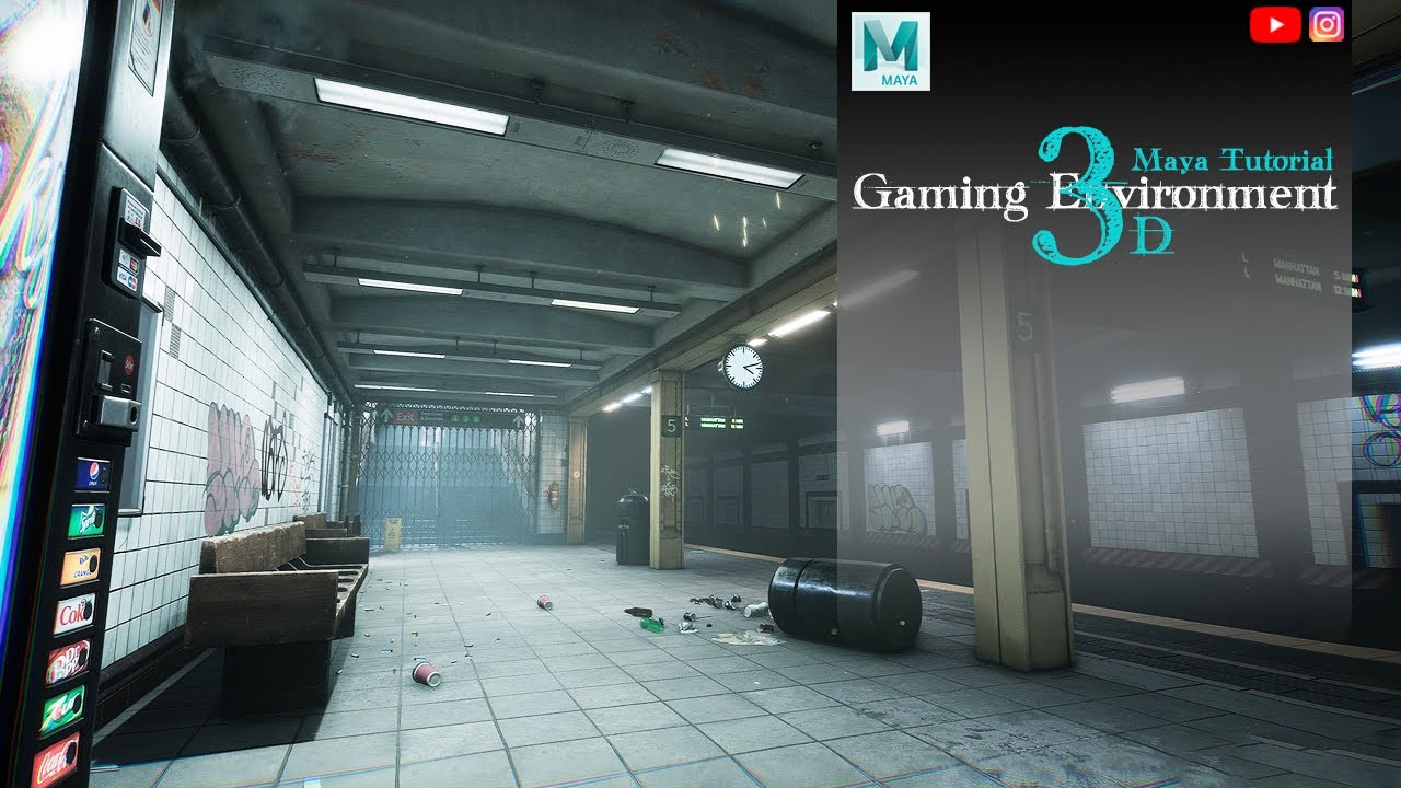 How to Model a Gaming Environment in Maya:- Part 3 - YouTube