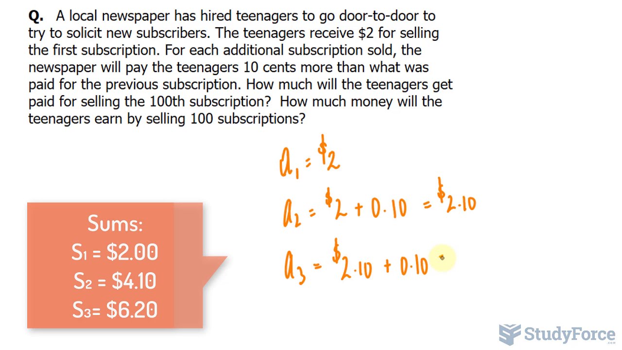 Applications Of Arithmetic Sequences And Series YouTube Applications Of Arithmetic Sequences And Series YouTube