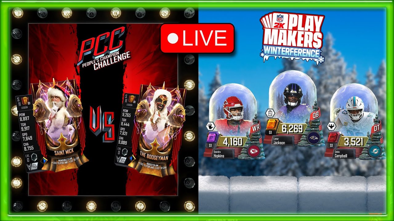 🔴 LIVE STREAM - 🎅 WWE SuperCard & NFL 2K Playmakers 🎄 Switching Back ...