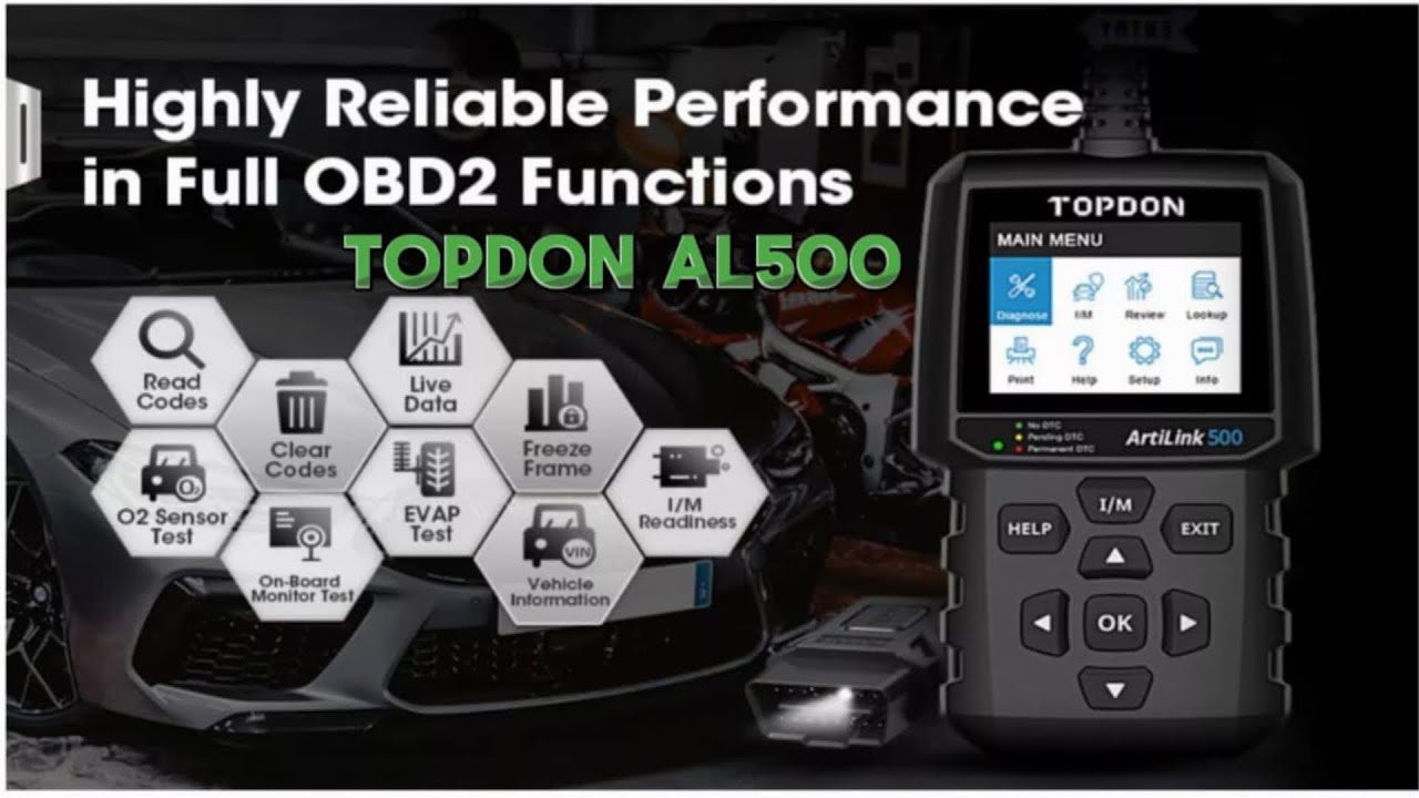 TOPDON AL500 OBD2 Scanner: Full Review & In-Depth Demo | - YouTube