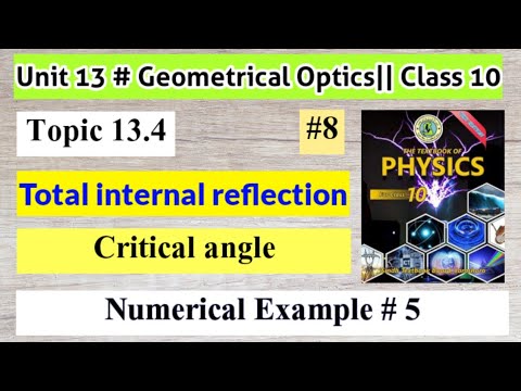 Total internal reflection || Unit 13 Geometrical Optics|| Class 10 ...