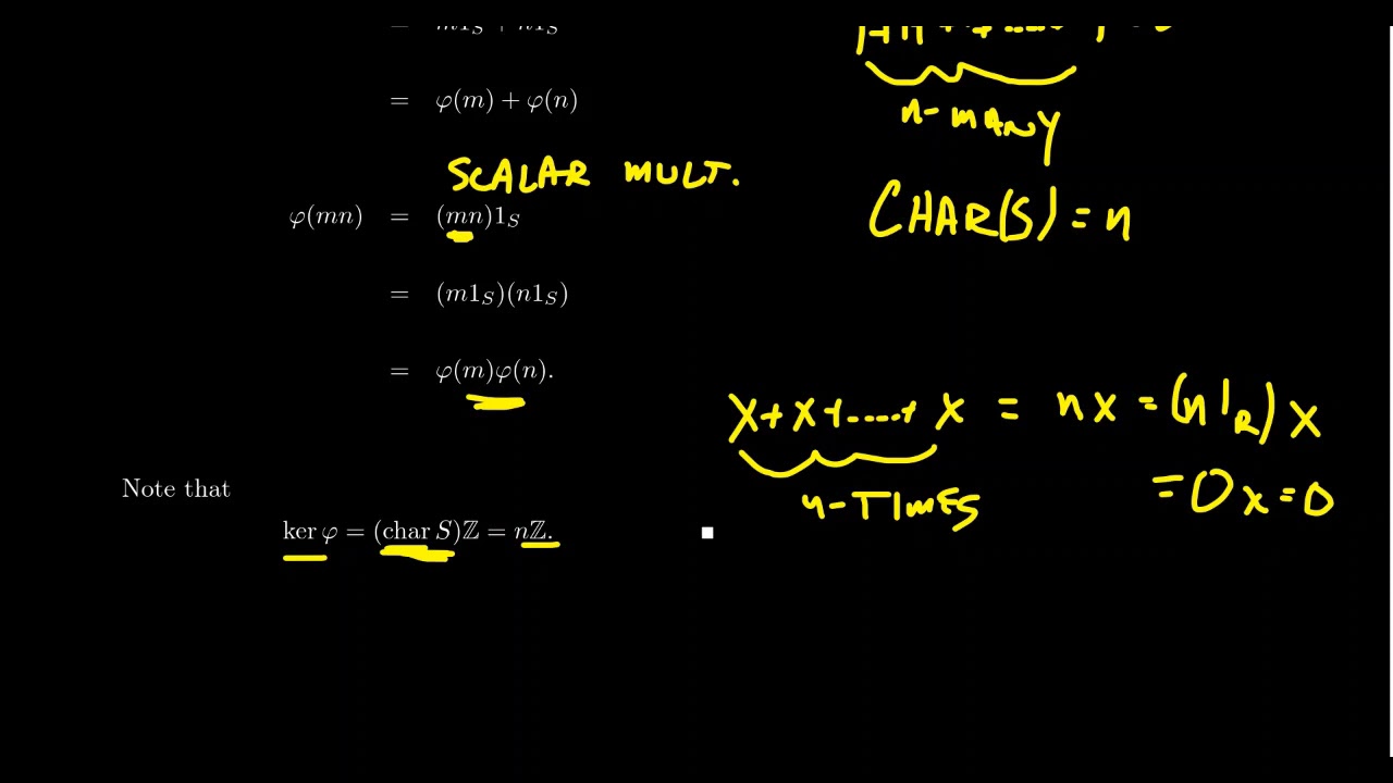Examples of Ring Homomorphisms - YouTube