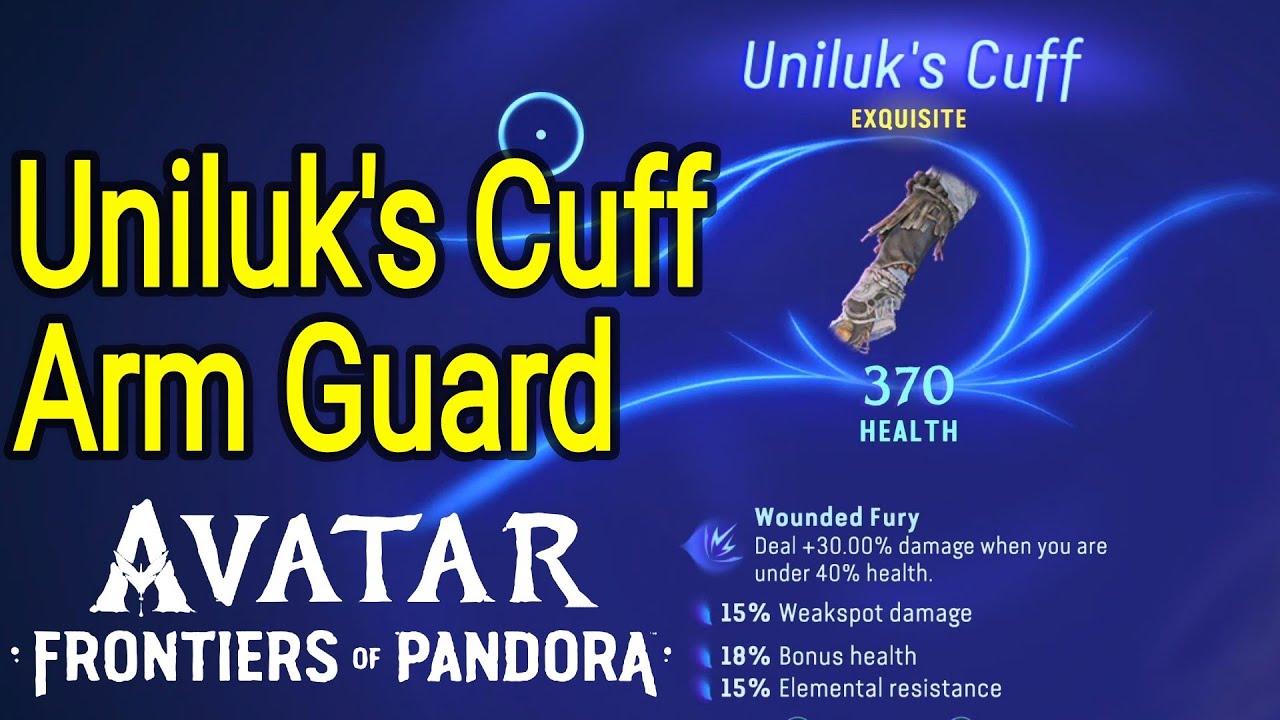 Uniluk's Cuff 370 Overall - Arm Guard Avatar Frontiers of Pandora - YouTube