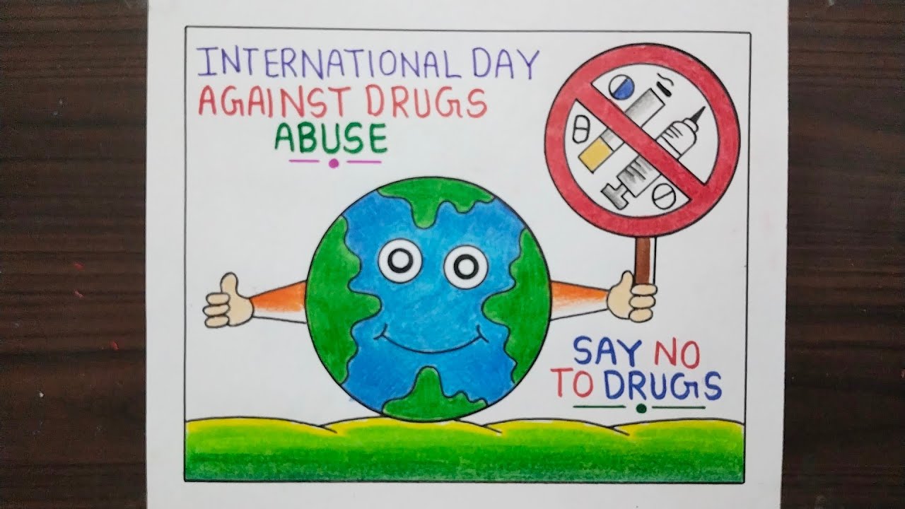 എളുപ്പത്തിലൊരു ലഹരി വിരുദ്ധ ദിന പോസ്റ്റർ| Anti-drugs day draw malayalam ...