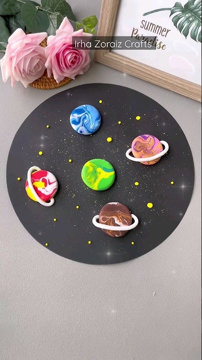 Make a universe galaxy with clay! #craft #diy #shorts - YouTube