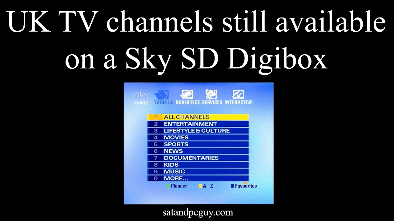 What UK TV Channels are left on an old Sky Digibox after the BBC SD ...