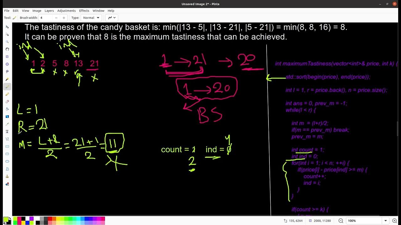 Leetcode Weekly Contest 325 2517 Maximum Tastiness Of Candy Basket Youtube