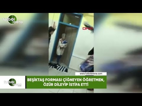 Beşiktaş forması çiğneyen öğretmen, özür dileyip istifa etti