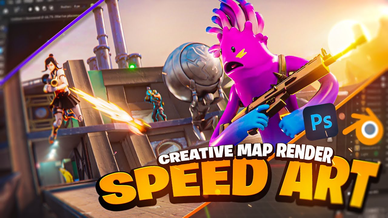 GUNGAME Fortnite Creative Map Render - SPEEDART #b3d - YouTube
