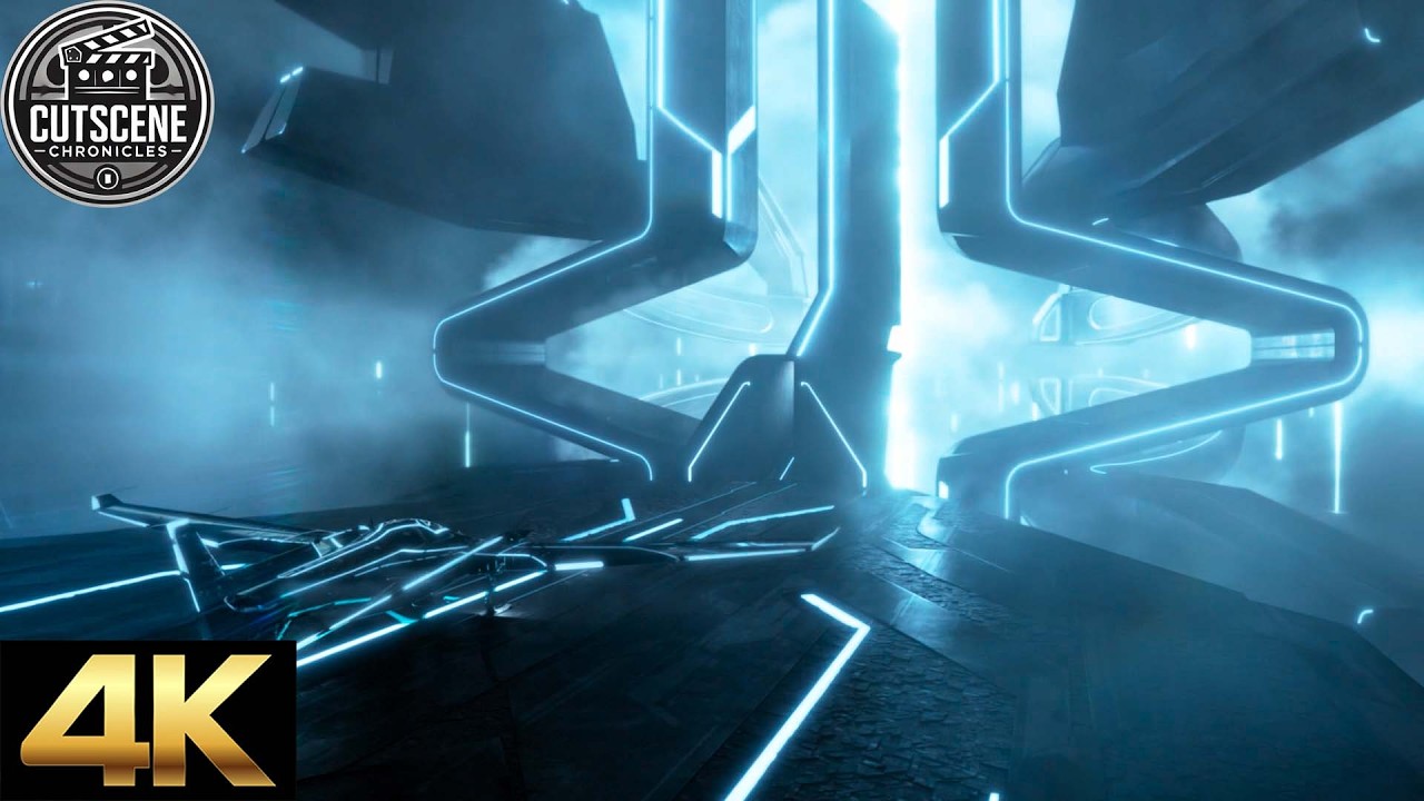 [4K UHD] Kevin Flynn Sacrifices Himself to Save Sam Flynn & Quorra CUTSCENE | TRON Legacy (2010 ...