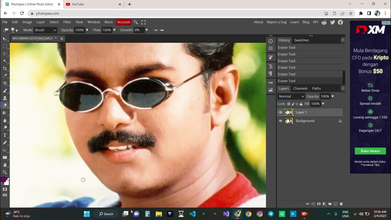 Photopea (Project 1: Oil Painting) Created by Trishanth Kumar - YouTube