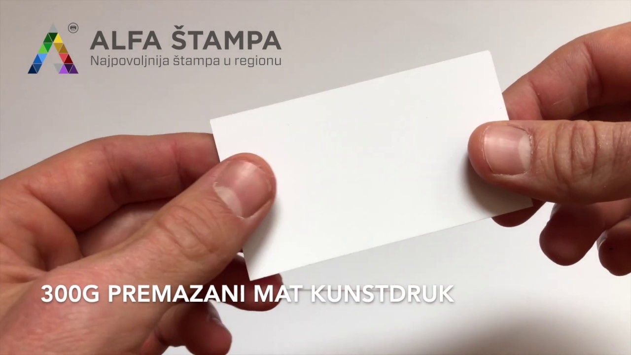 300g Premazani Mat Kunstdruk - Papir za štampu vizit karti - Alfa ...