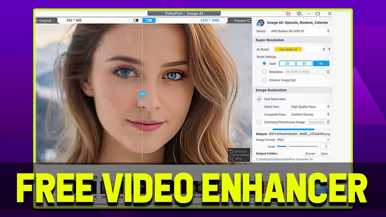 Best Free Video Enhancer – VideoProc Converter AI Review - YouTube