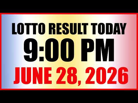 Lotto Result Today 9pm Draw June 28, 2026 PCSO