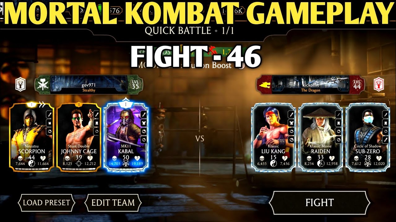 Mortal Kombat Mobile Gameplay || MK Mobile || Faction War || Fight - 46 - YouTube