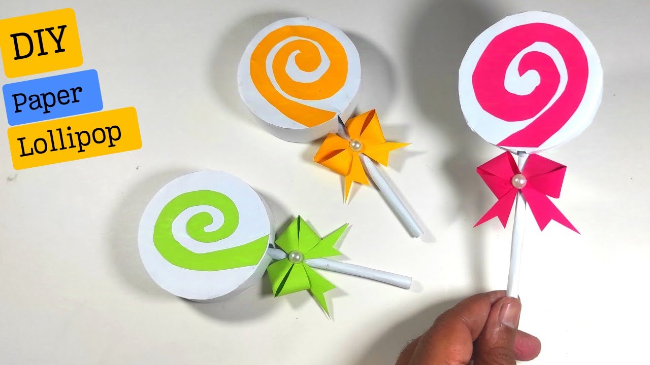 How to Make a Paper Lollipop | Origami Gift Ideas | Paper Crafts for ...