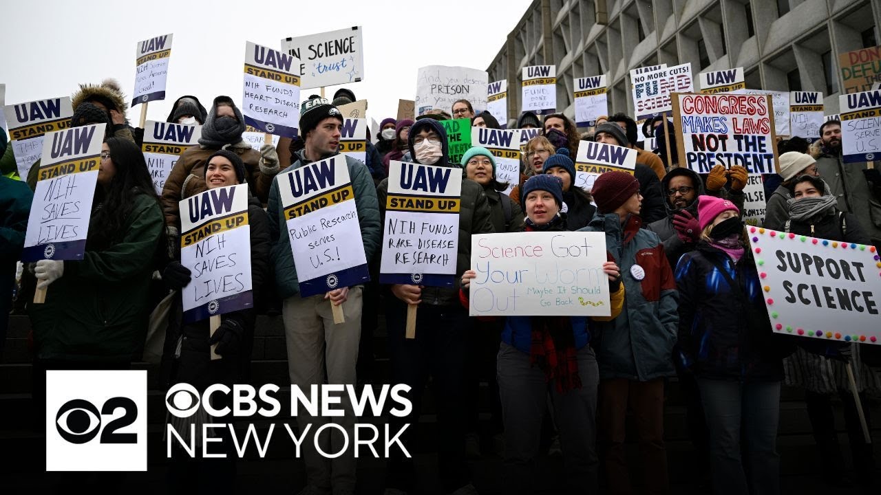 Federal workers protest medical research cuts, layoffs by Trump ...