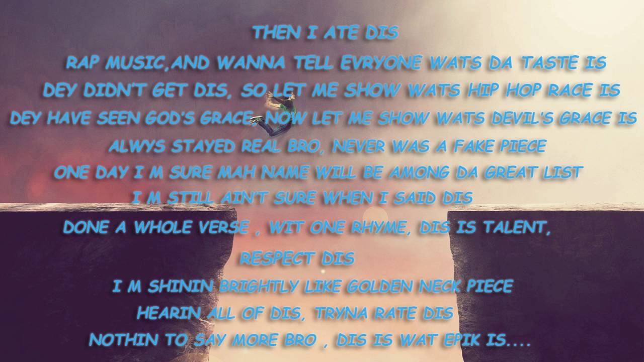 Short Rap Verse (English)- EPIK [ Lyrics on screen ] - YouTube