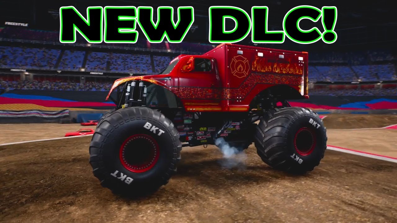 Monster Jam Showdown NEW DLC AND HAWAII MAP - Fire Rescue Flames ...
