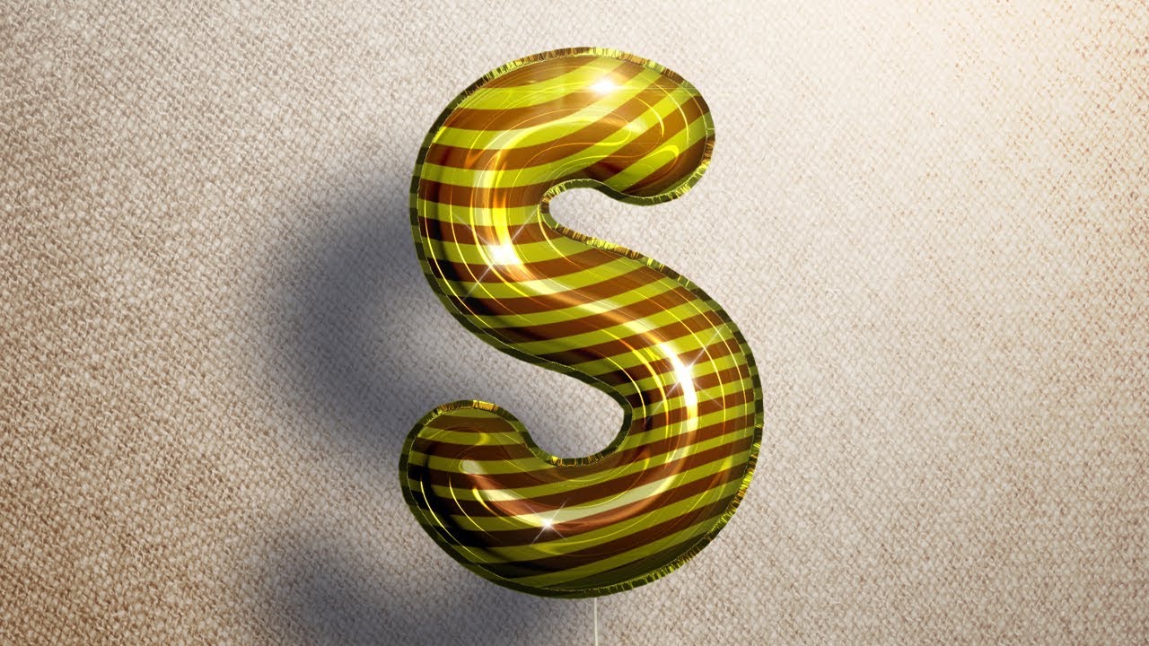 Photoshop CC 2020 - Realistic Balloon Text Effect - YouTube