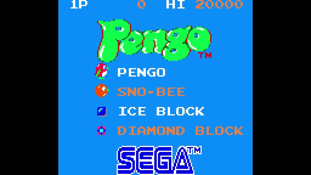 Pengo (Game Gear) – Écran-titre (Europe) – 1080p - YouTube