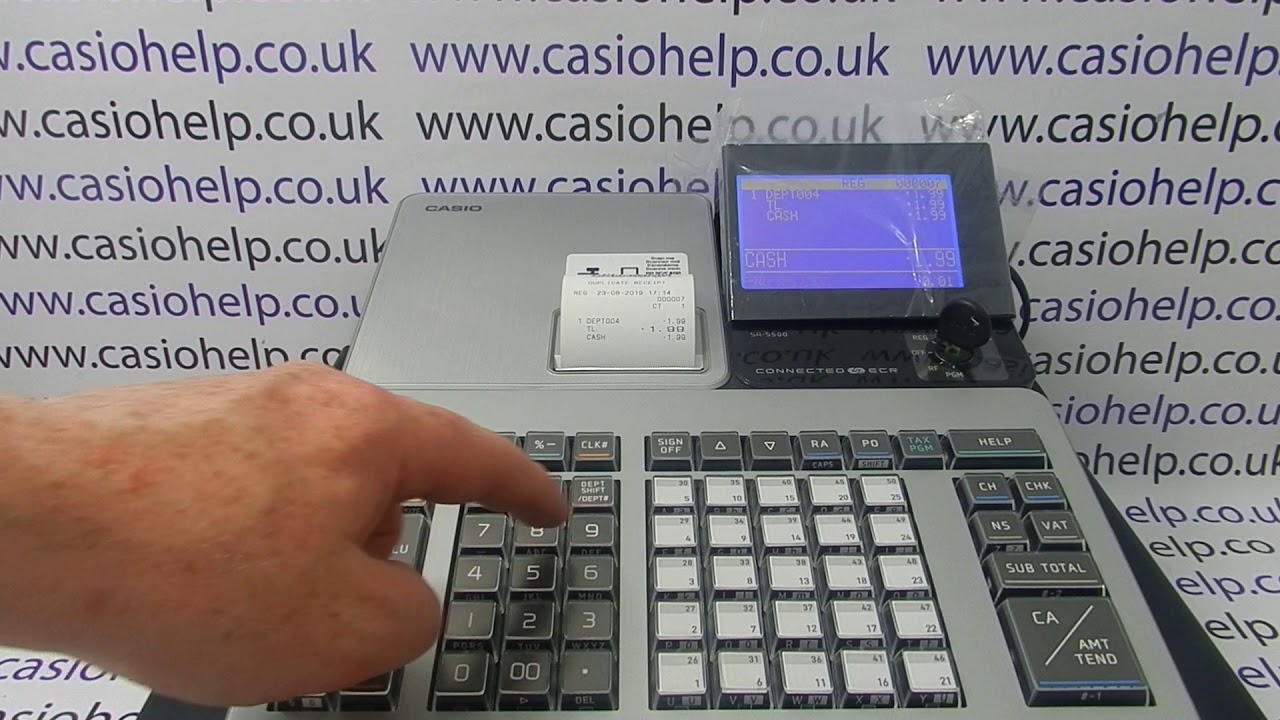 How To Print Copy Receipt On The Casio SR-S500 / PCR-T540 / SR-S820 ...