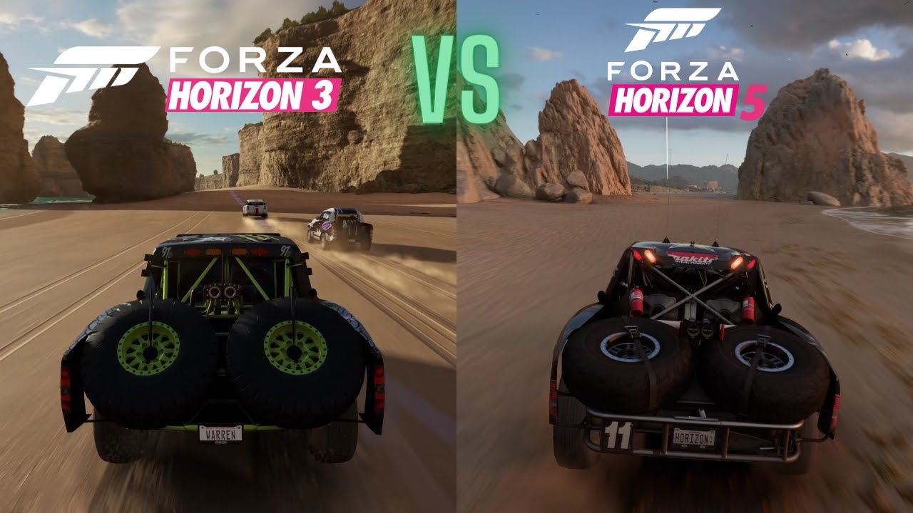 Forza Horizon 3 VS Forza Horizon 5 | Direct comparison | 10-Year ...