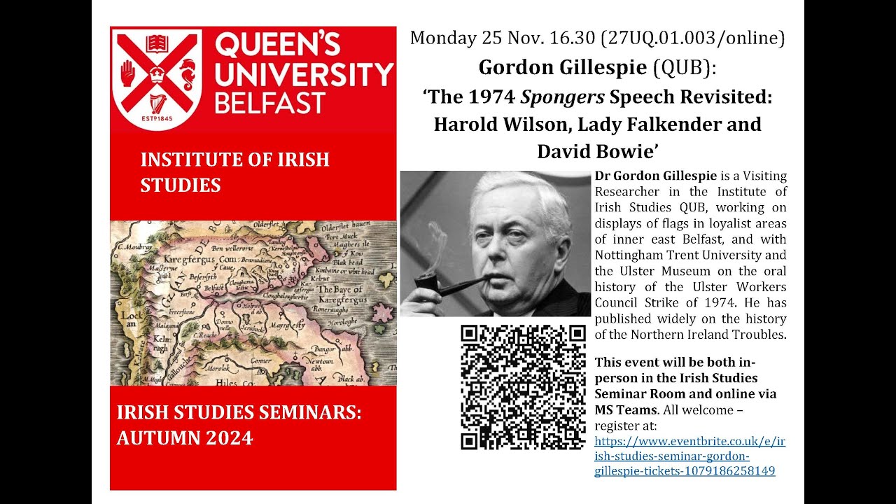 Irish Studies Seminar: Gordon Gillespie - YouTube