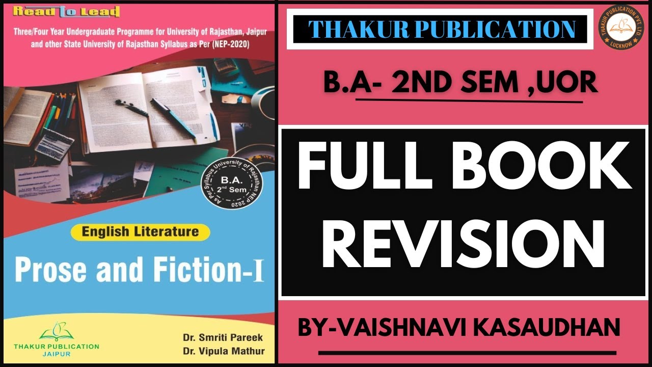 Prose and Fiction I | Full Book Revision | BA 2nd Semester | University ...