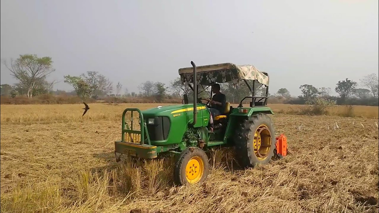 John Deere 5042 D working smoothly with Jodha Leyland Rotavator in ...