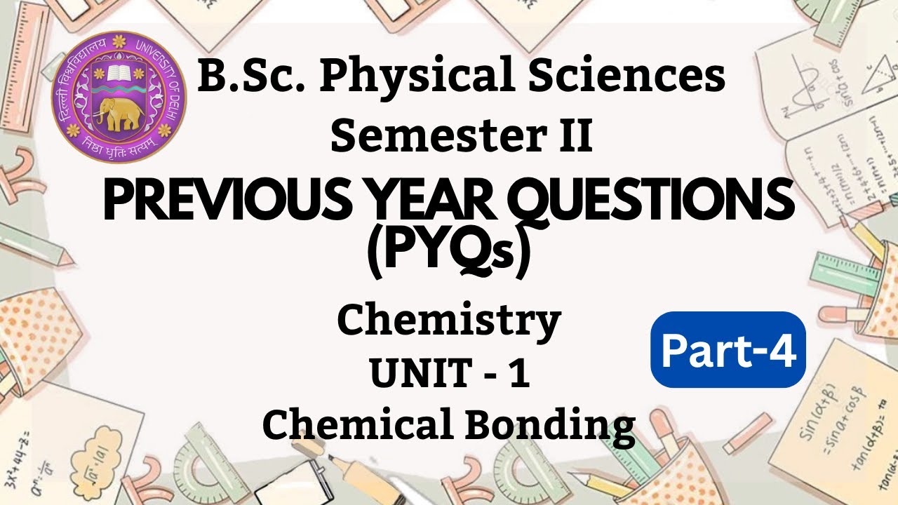 Chemical Bonding-4 | BSc Physical Science with Chemistry | Sem-2 ...