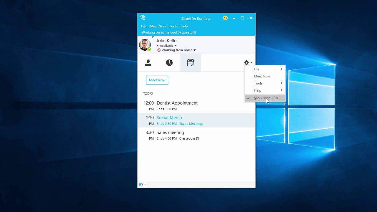 A First Look at the Skype for Business Interface - YouTube