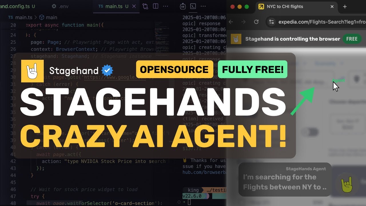 StageHand : This CRAZY FREE AI Agent CAN DO ANYTHING & IS AMAZING! - YouTube