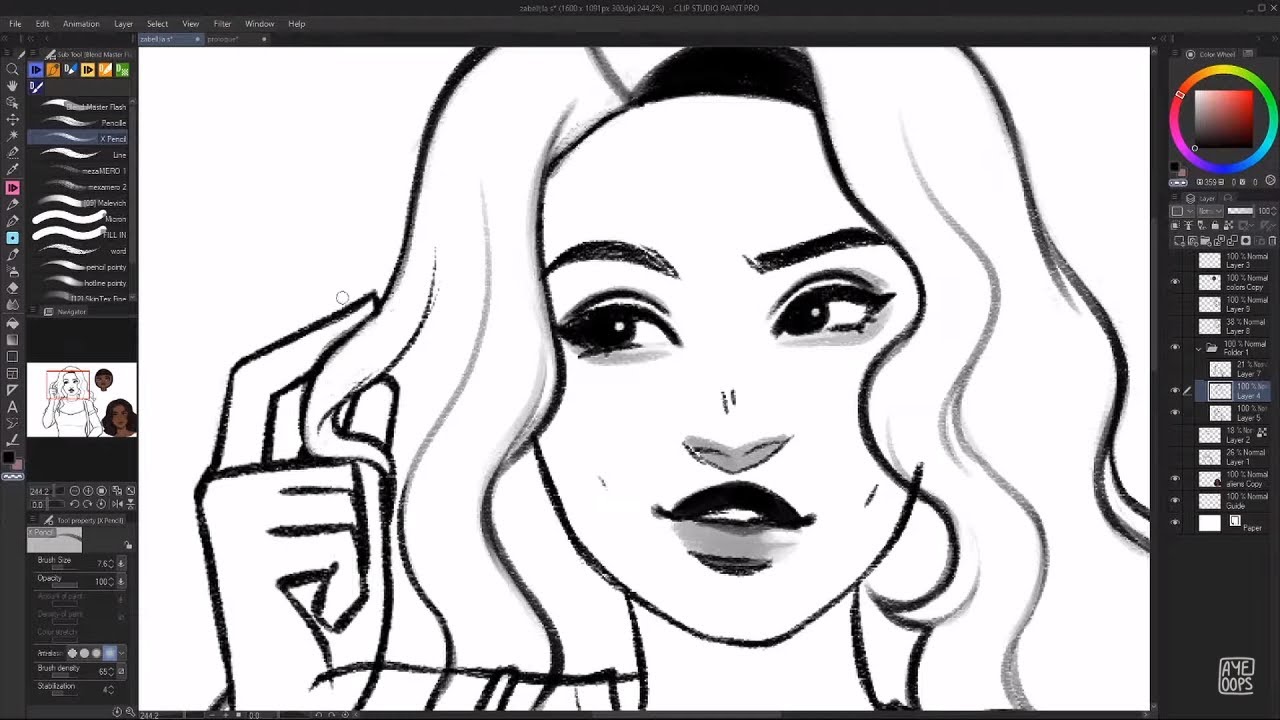 Zabella Character Speedpaint (Clip Studio Paint) - YouTube