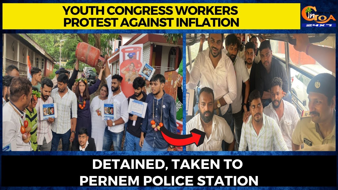 Youth Congress workers protest against inflation. Detained, Taken to ...