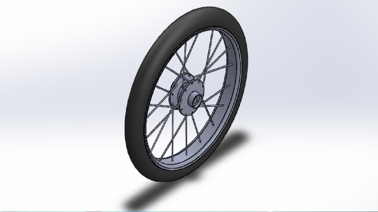 belajar solidworks # Sepeda Chooper#Roda depan - YouTube