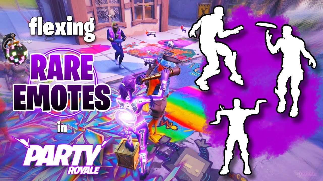 Emote Battles and Flexing Rare Emotes in Party Royale #5 - YouTube