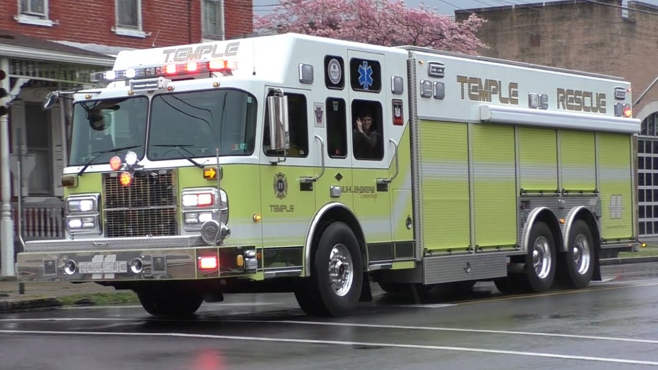 Temple Fire Company Rescue 11 Responding 5/6/20 - YouTube