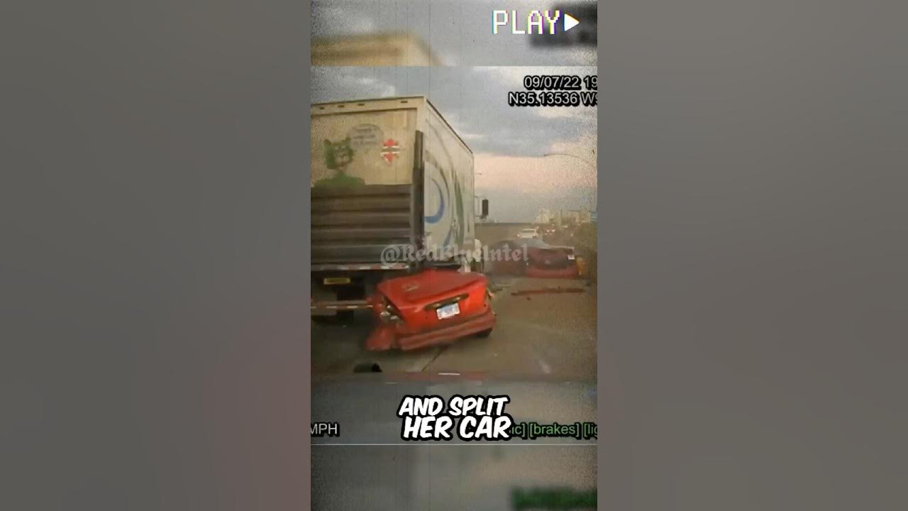 Woman Fled From A Traffic Stop And Splits Her Car In Half 😱 - YouTube