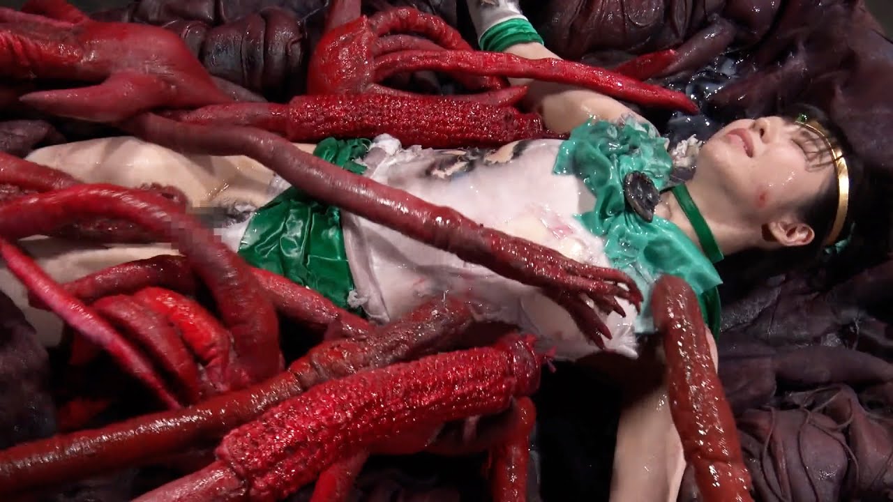 Tentacle Wrap Japanese Power Ranger Girl - YouTube